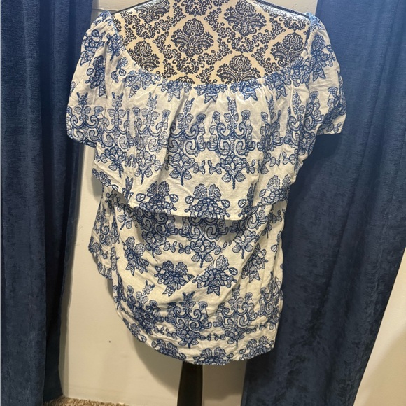 Adiva | Tops | Adiva Off The Shoulder Embroidered Ruffle Top | Poshmark